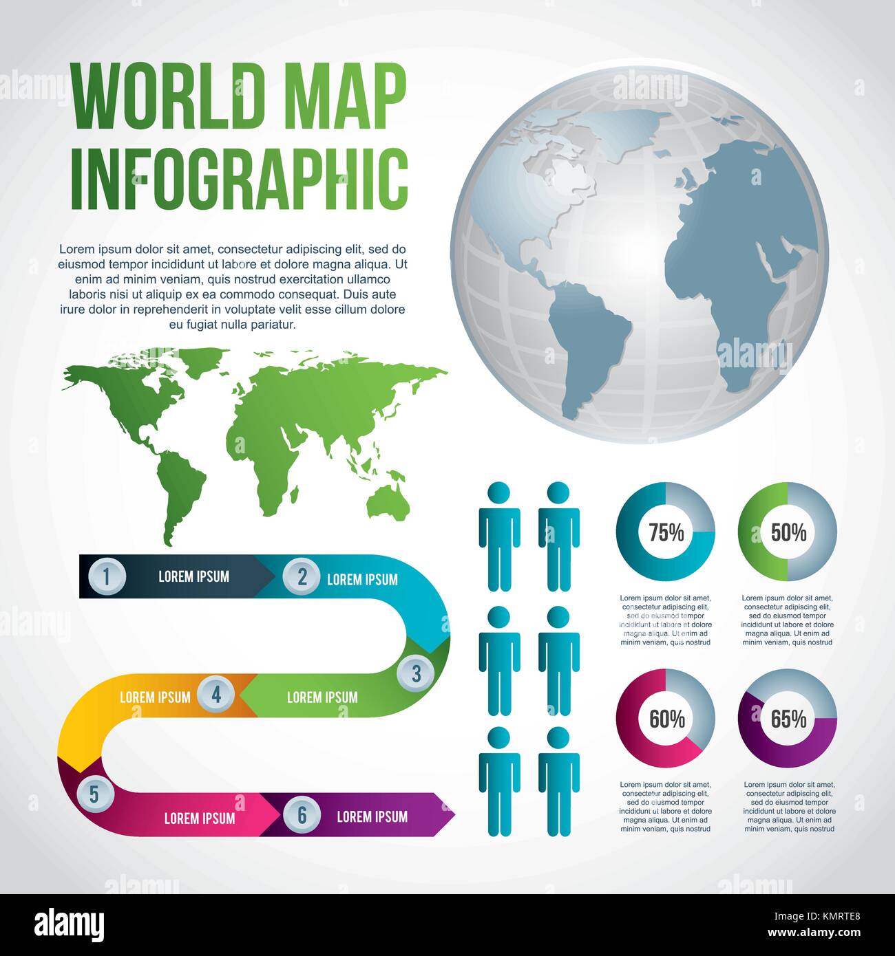 World Population Map Stock Vector Images - Alamy