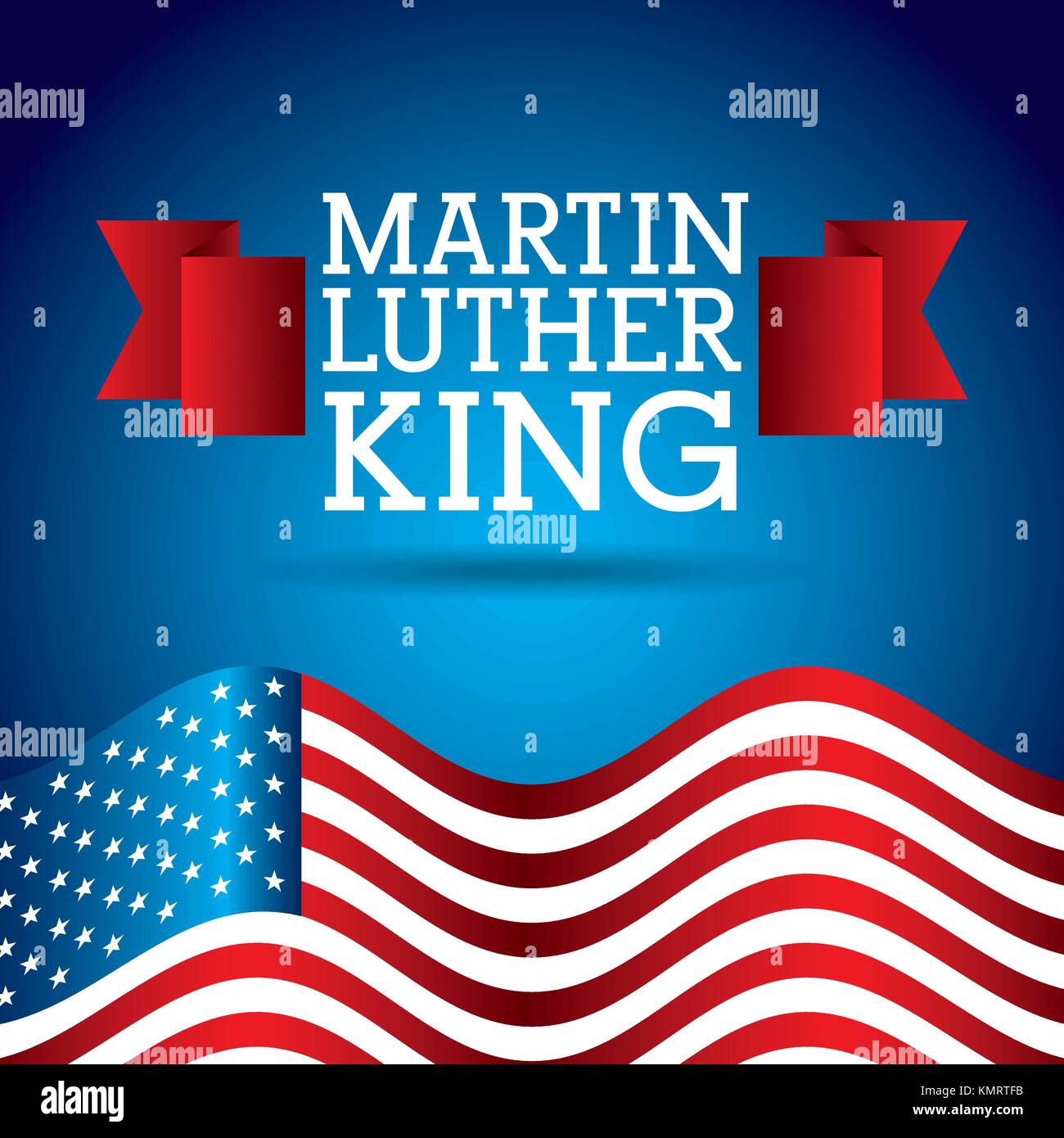 martin luther king poster flag united states of america Stock Vector ...