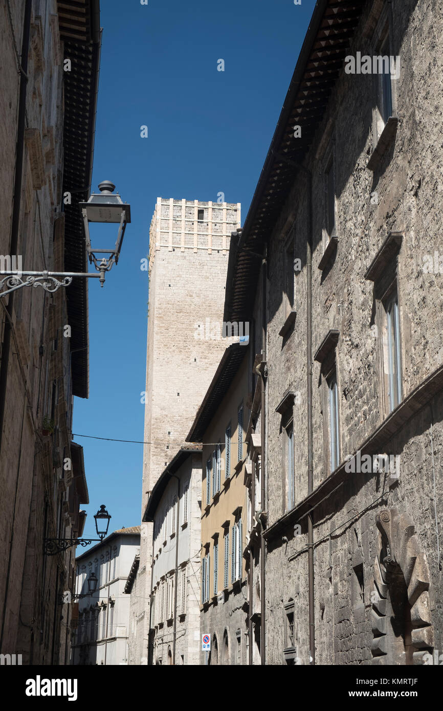 Ascoli Piceno (Marches, Italy): historic buildings at morning Stock ...