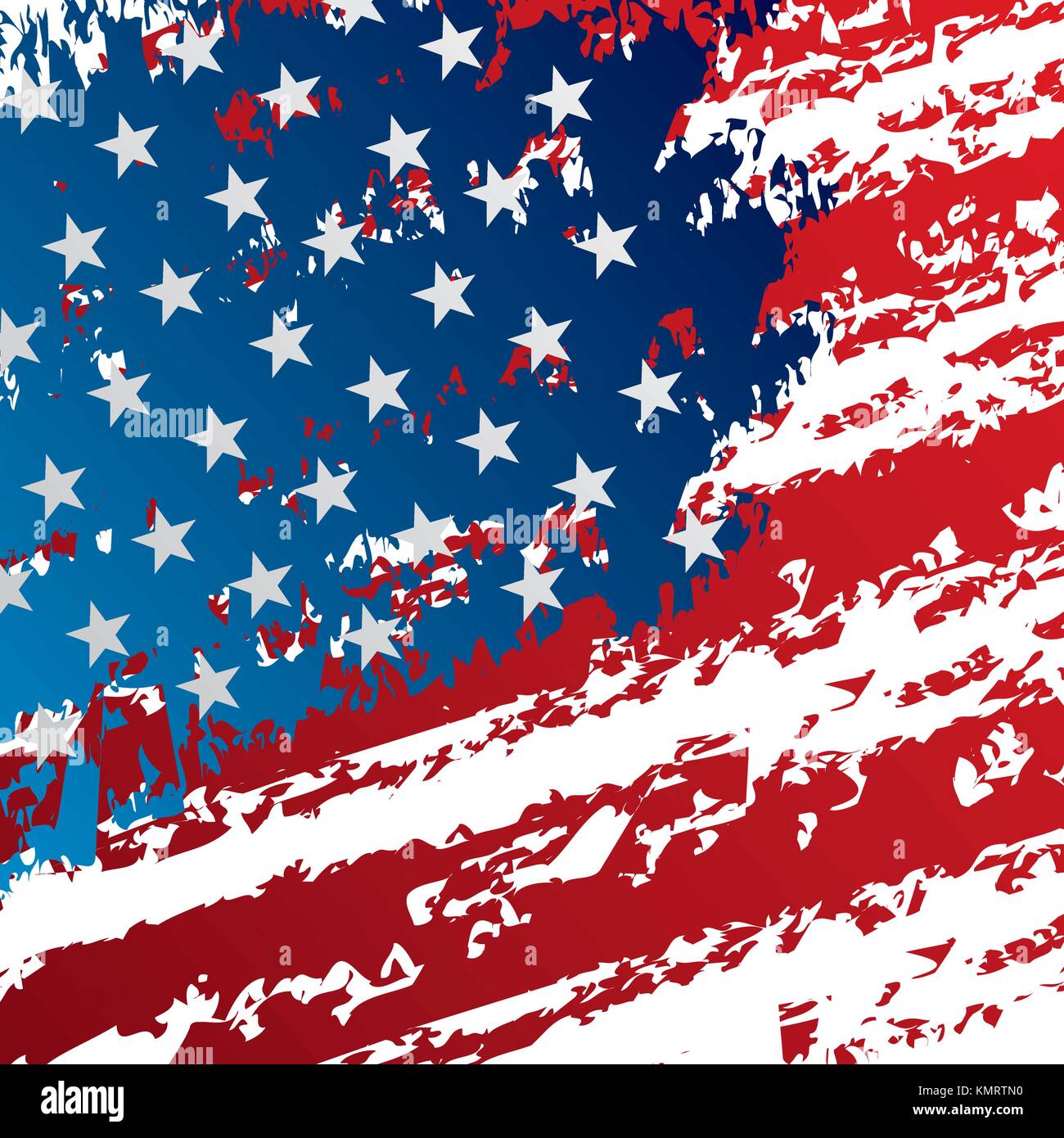Grunge American Flag Pattern