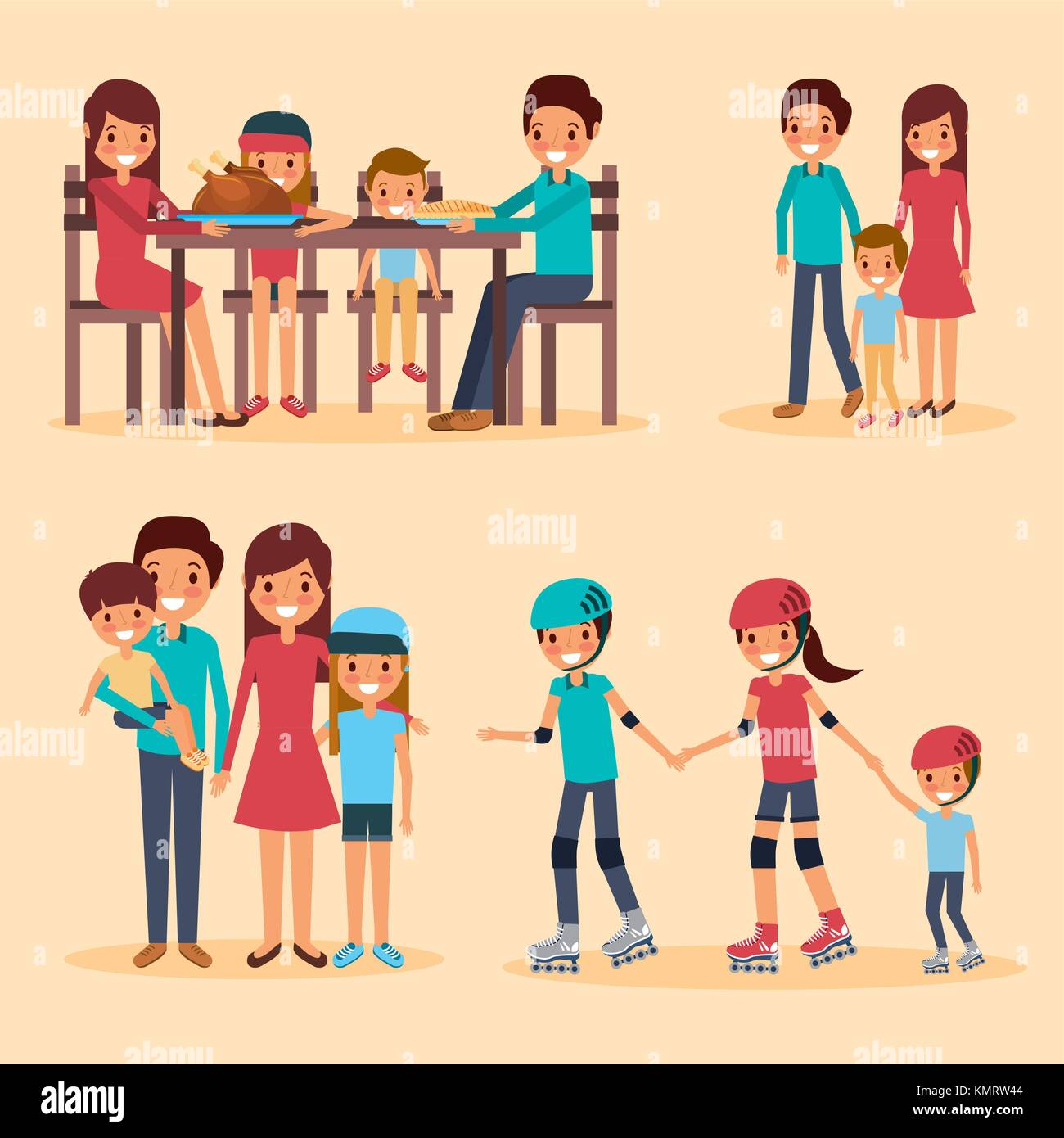 set of family differents activity Stock Vector Image & Art - Alamy