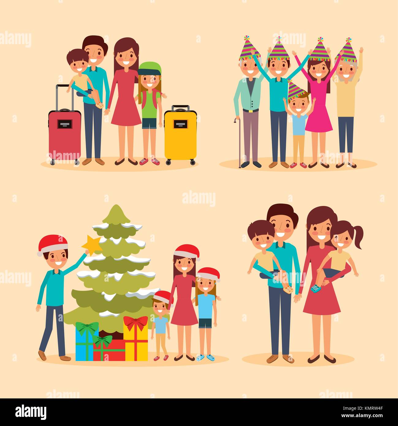 set of family differents activity Stock Vector Image & Art - Alamy