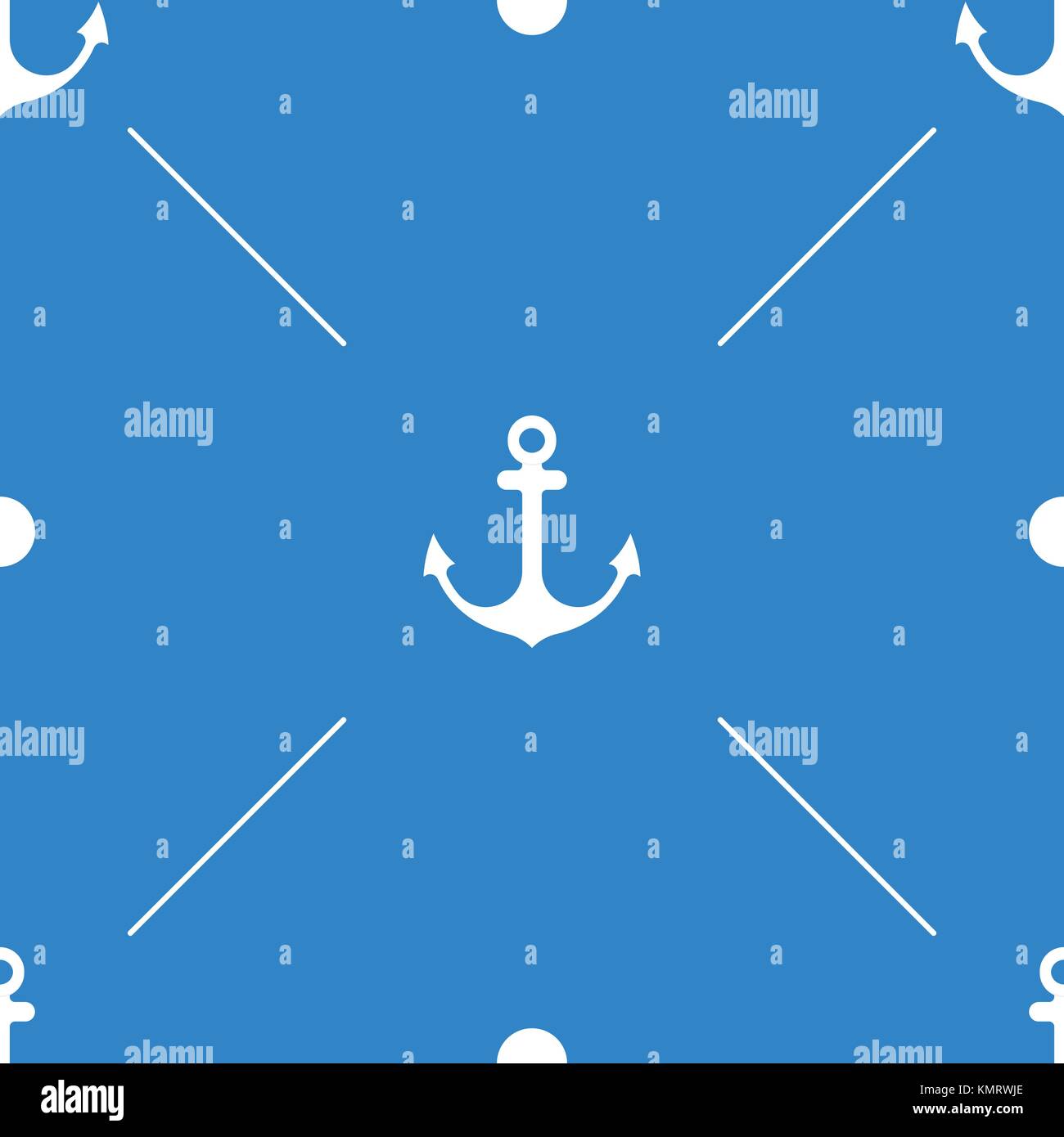 Anchor Seamless Pattern flat design Vector Illustration Stock Vector ...