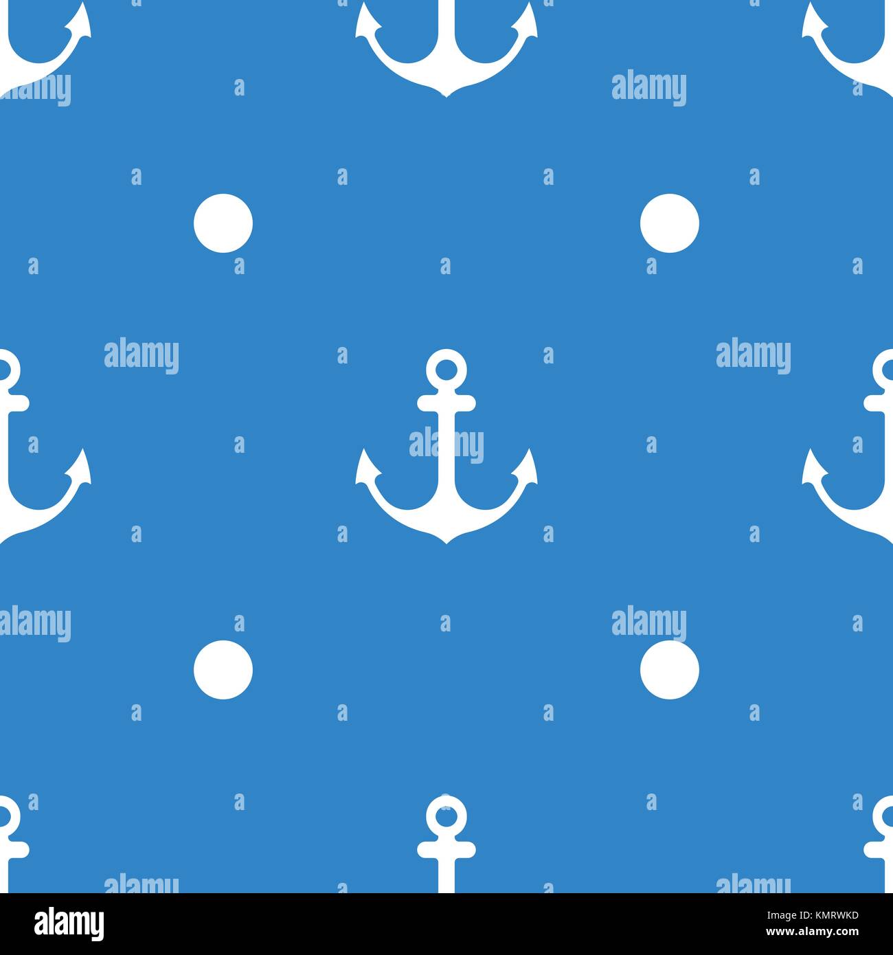Anchor Seamless Pattern flat design Vector Illustration Stock Vector ...