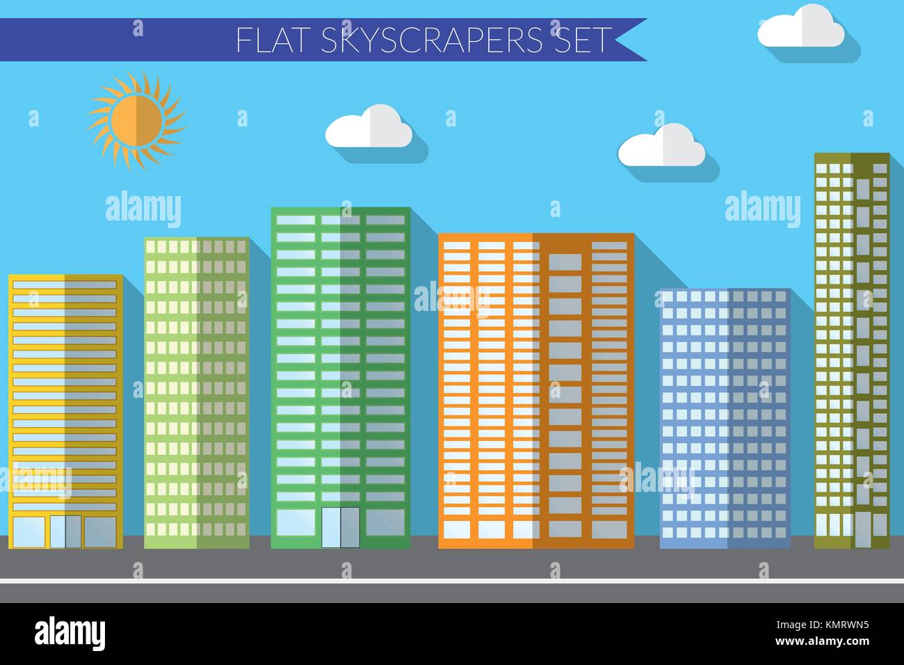Flat design vector illustration concept for urban landscapes city ...