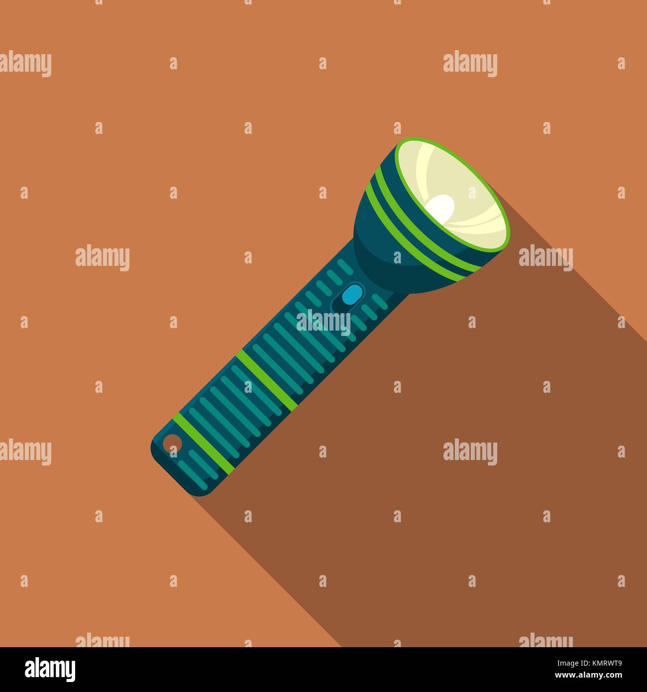 Flat design modern vector illustration of flashlight icon, camping and ...