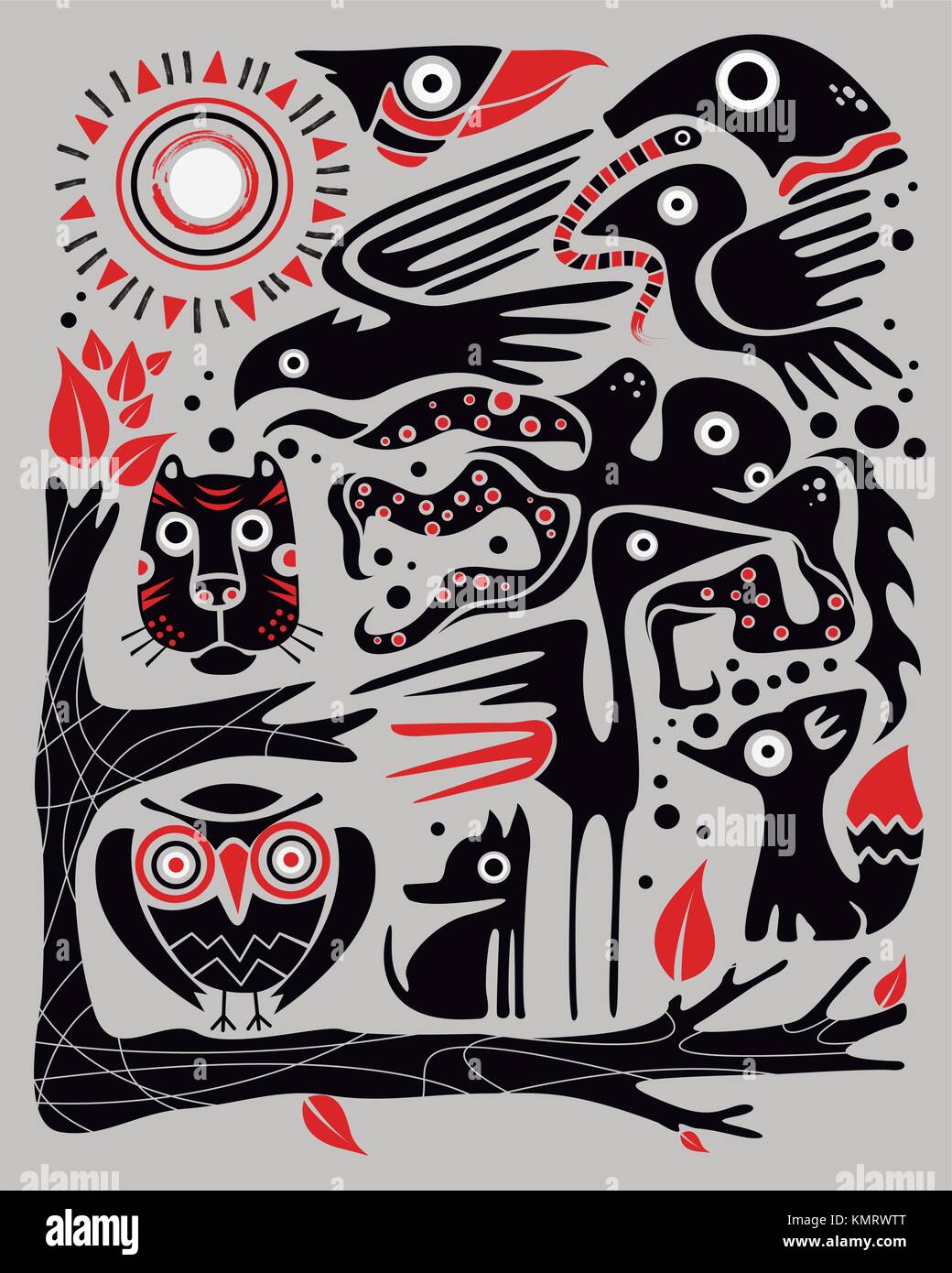 Eagle snake beak Stock Vector Images - Alamy