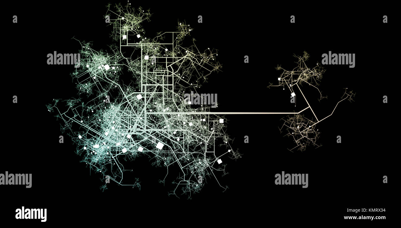 City Blueprints or Blueprint to Roads and Water System Stock Photo - Alamy