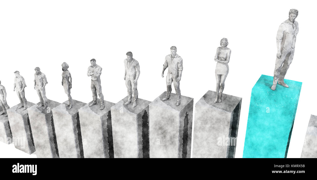 Career Growth and Standing Above the Rest Stock Photo - Alamy