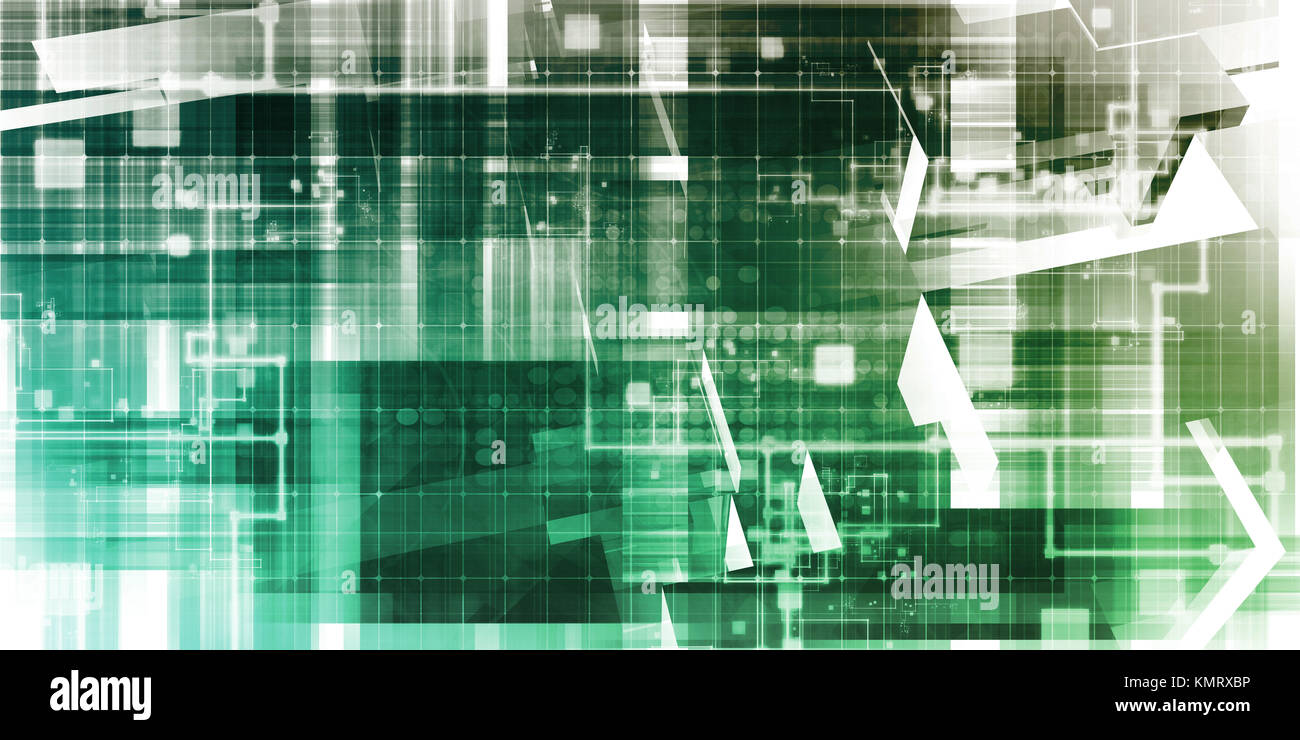 Dynamic Technology Solutions with Constant Progress Abstract Stock ...