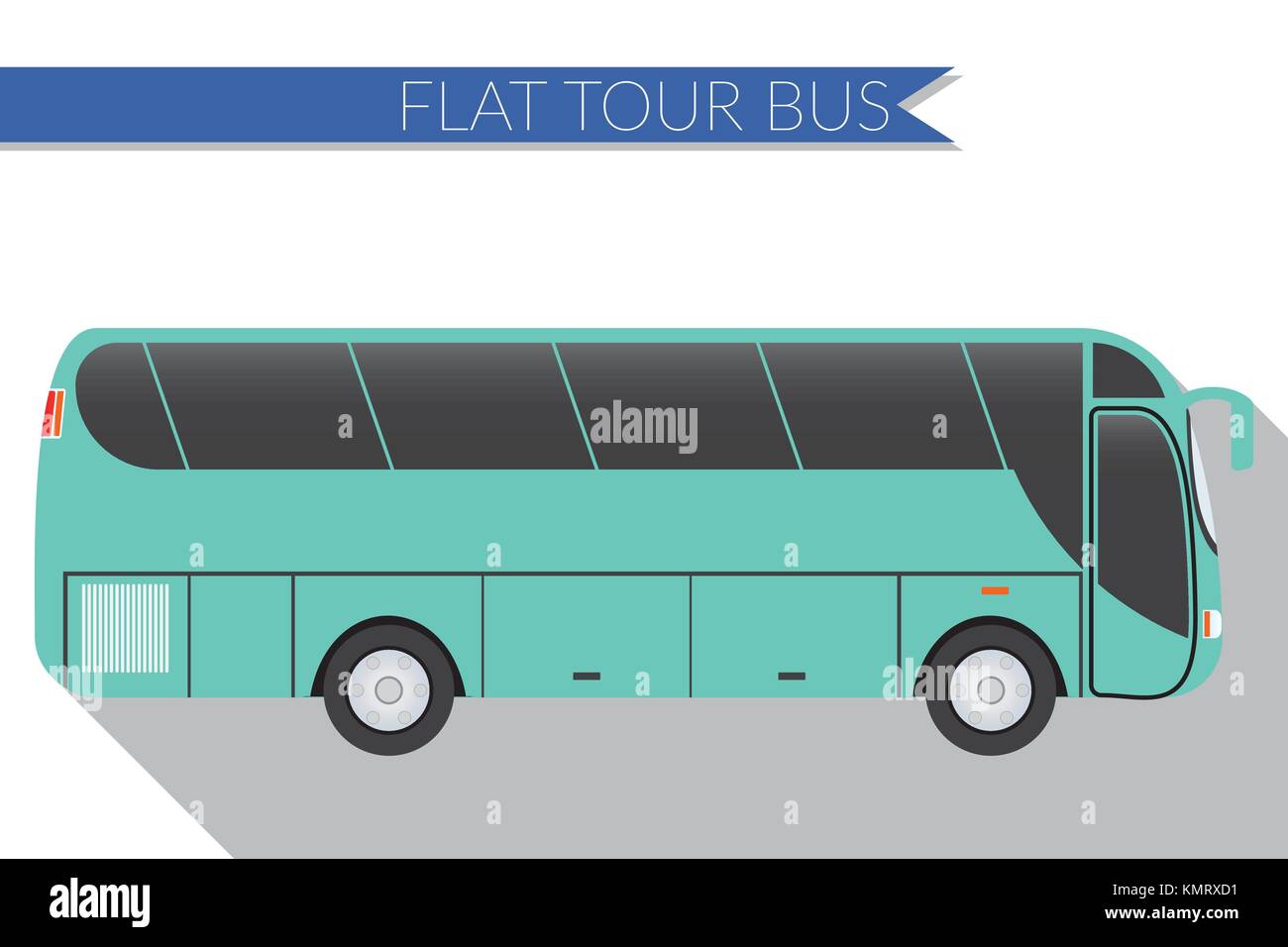 Flat design vector illustration city Transportation, Bus, intercity ...