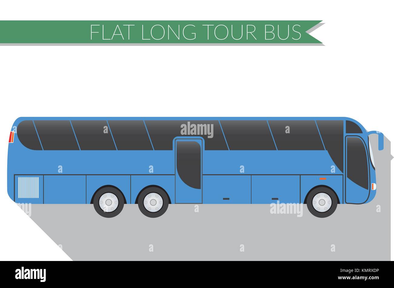 Flat design vector illustration city Transportation, Bus, intercity ...