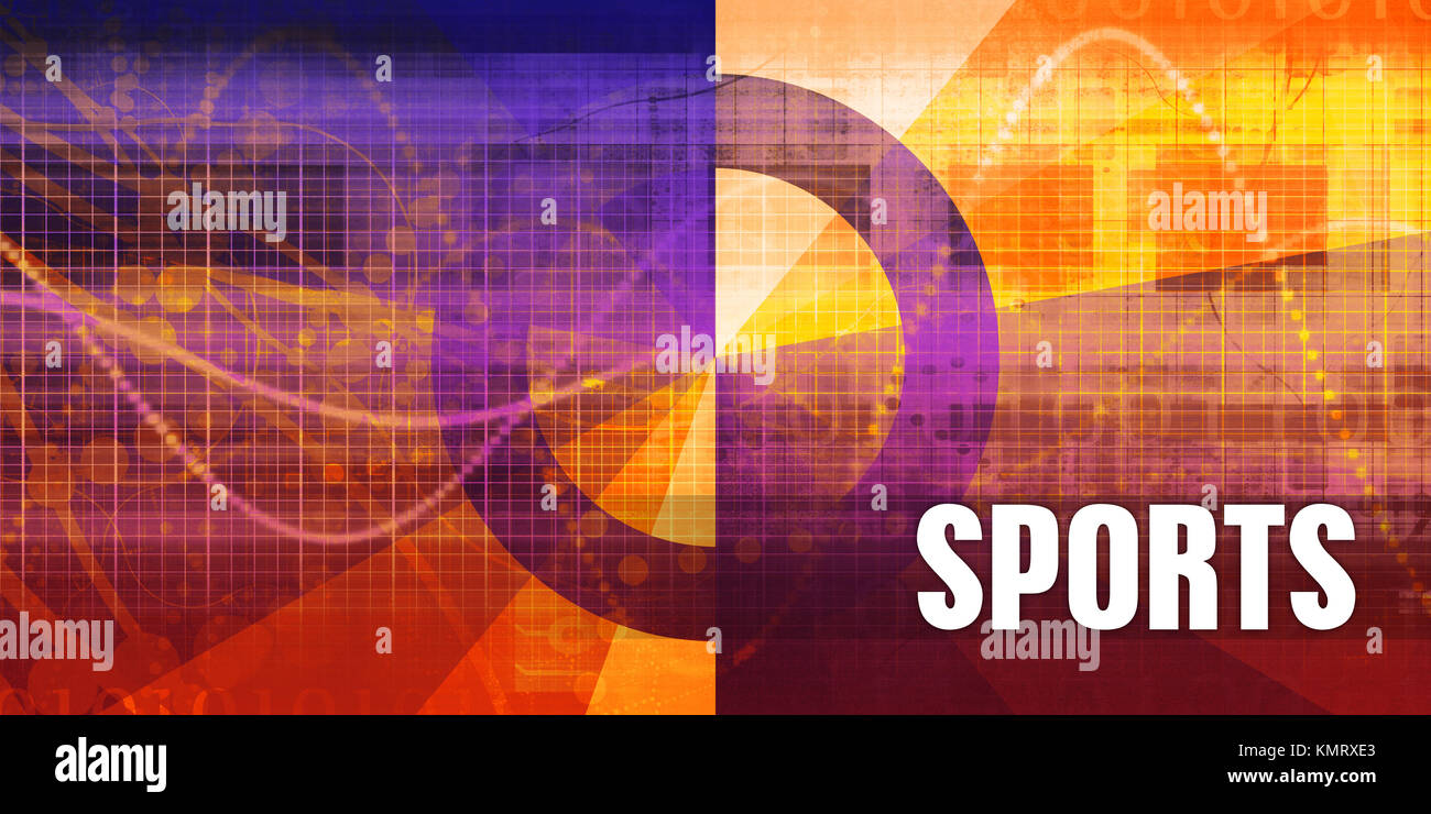 Sports Focus Concept on a Futuristic Abstract Background Stock Photo ...