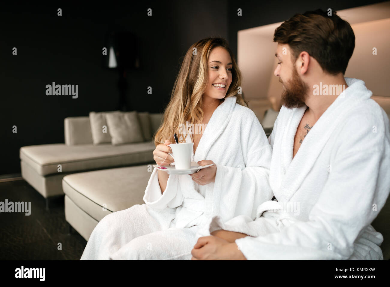 Two people enjoying tea hi-res stock photography and images - Alamy