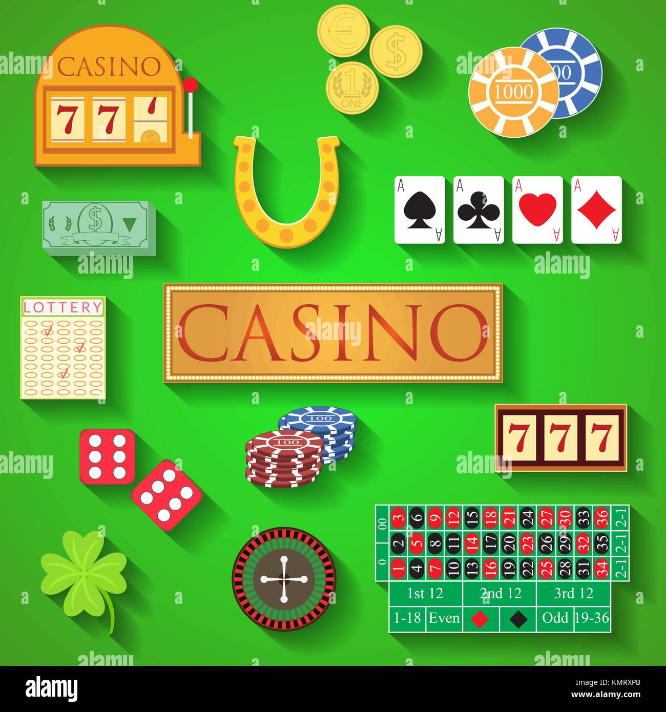Lucky items Stock Vector Images - Alamy