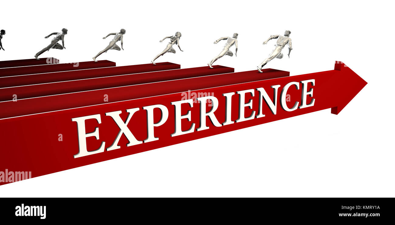 Experience Solutions with Business People Running To Success Stock ...