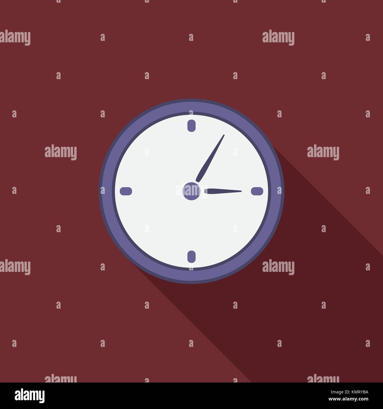 Flat design modern vector illustration of analog clock icon Stock ...