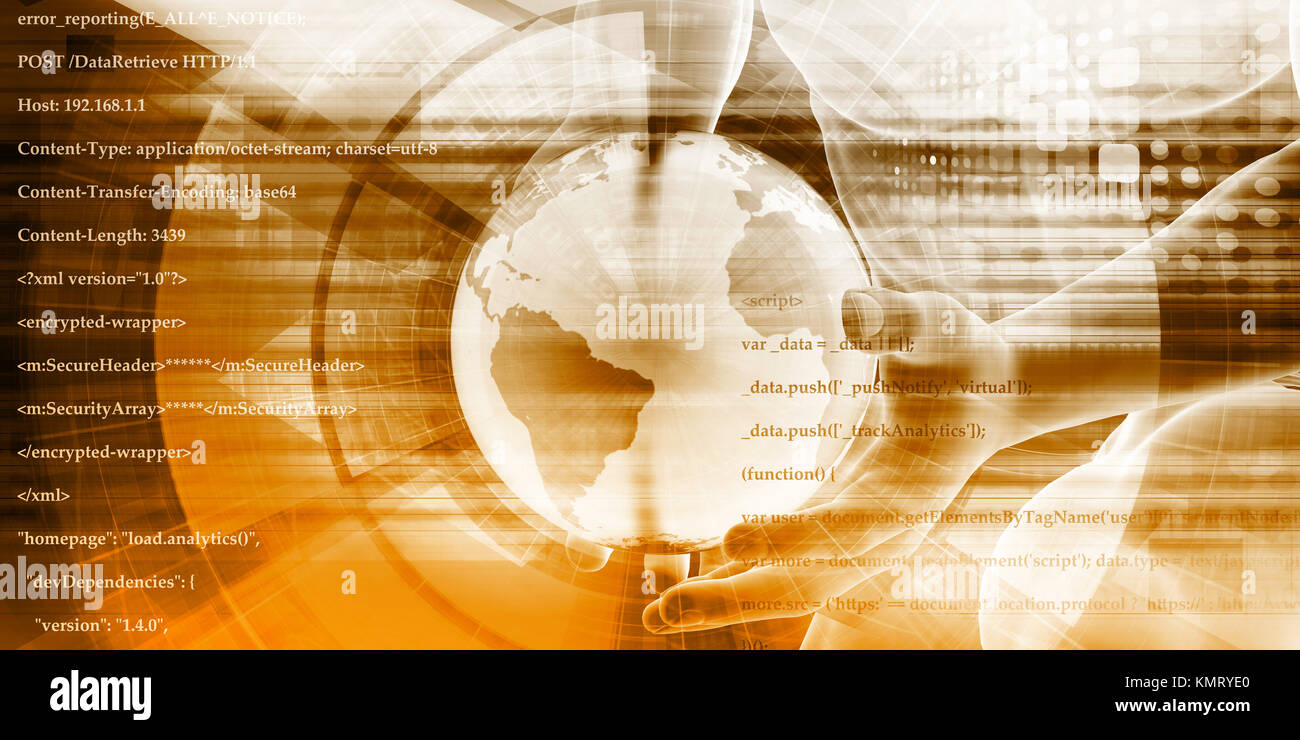 Global Software Company with Technology Data Art Stock Photo - Alamy