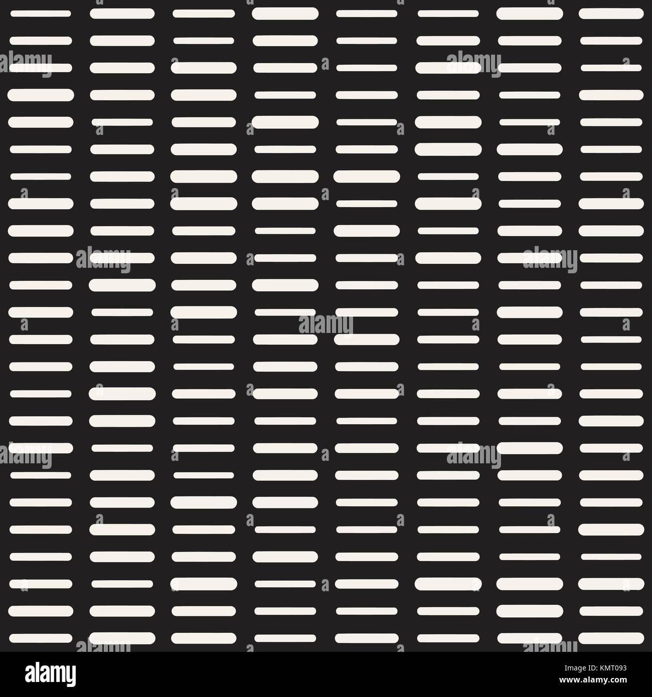 Black and White Irregular Rounded Dashed Lines Pattern. Modern Abstract ...