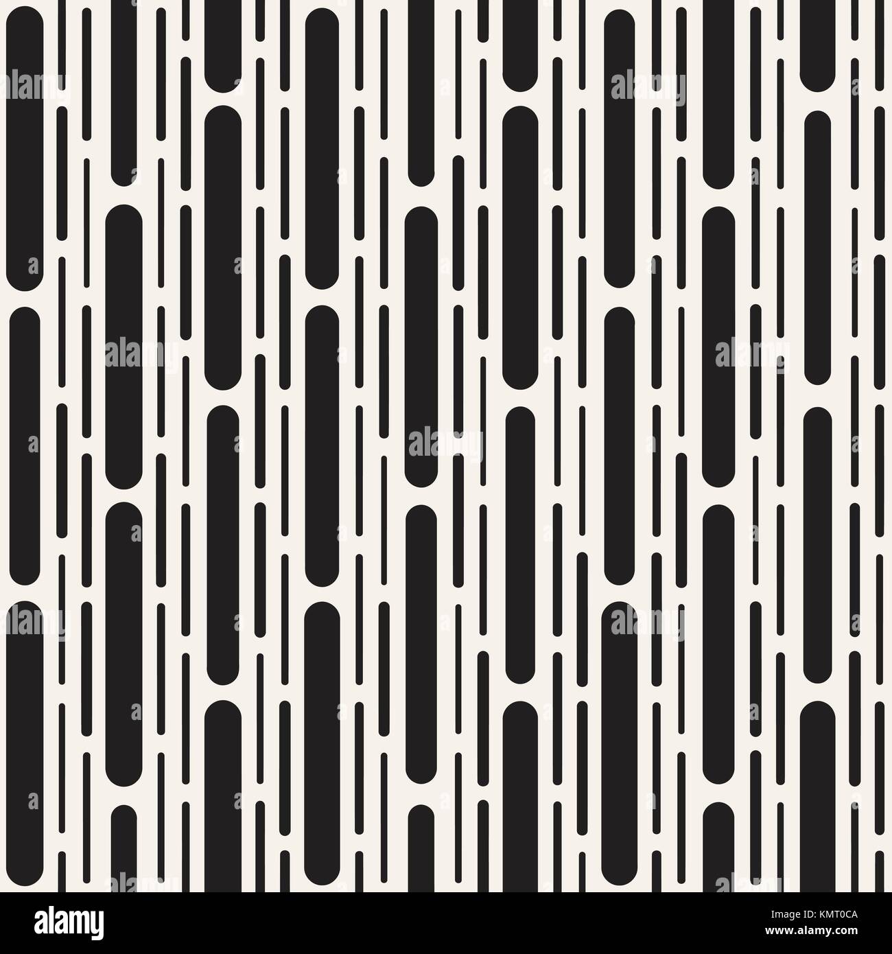 Black and White Irregular Rounded Dashed Lines Pattern. Modern Abstract ...