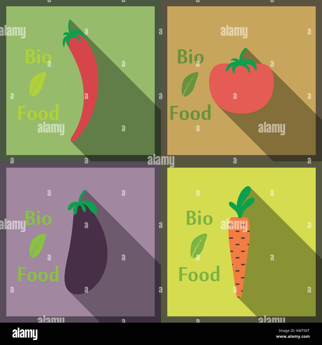 Flat design modern vector illustration of Healthy and biological Food ...