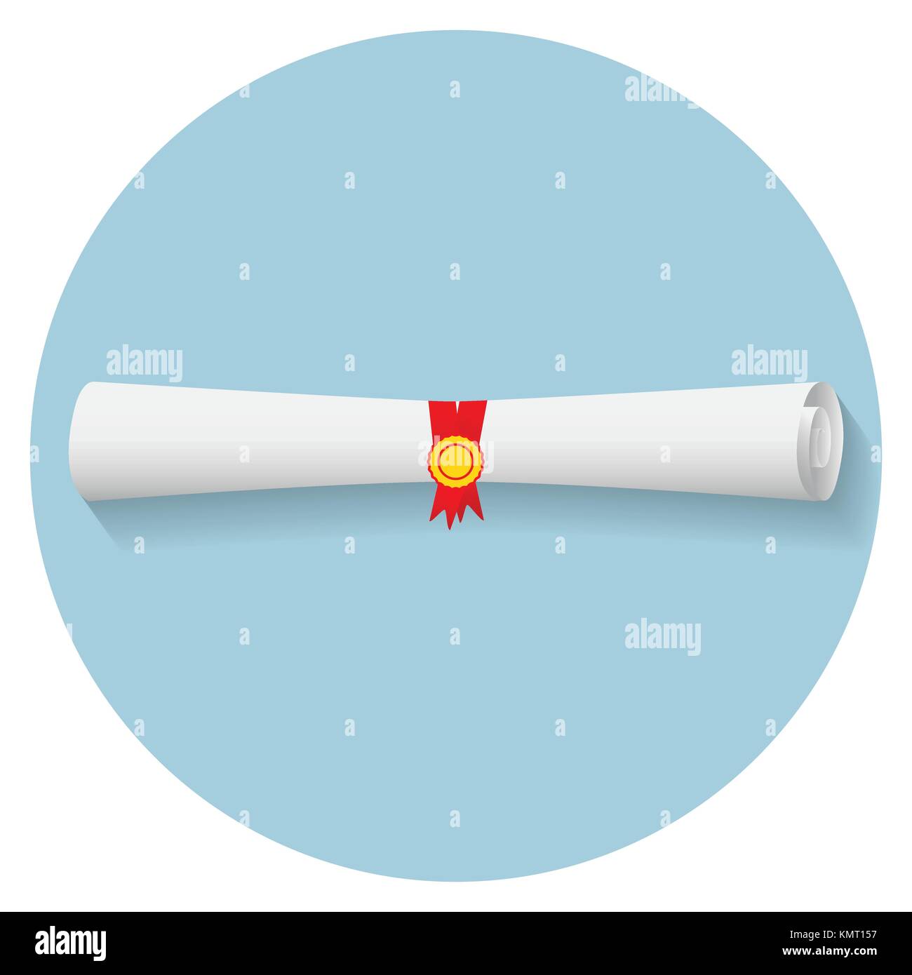 Flat design modern vector illustration of graduation diploma icon Stock ...