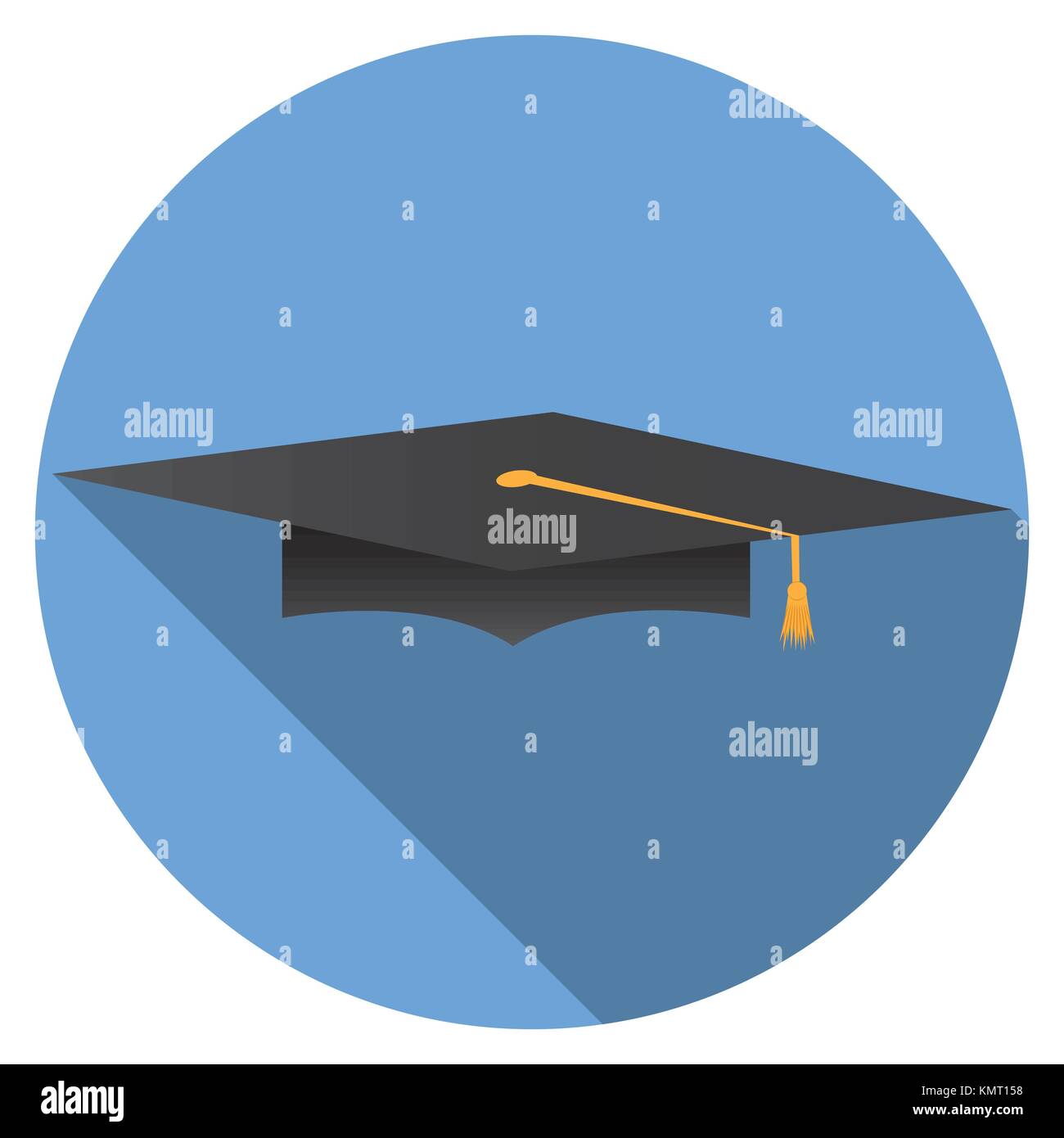 Flat design modern vector illustration of graduation cap icon Stock ...
