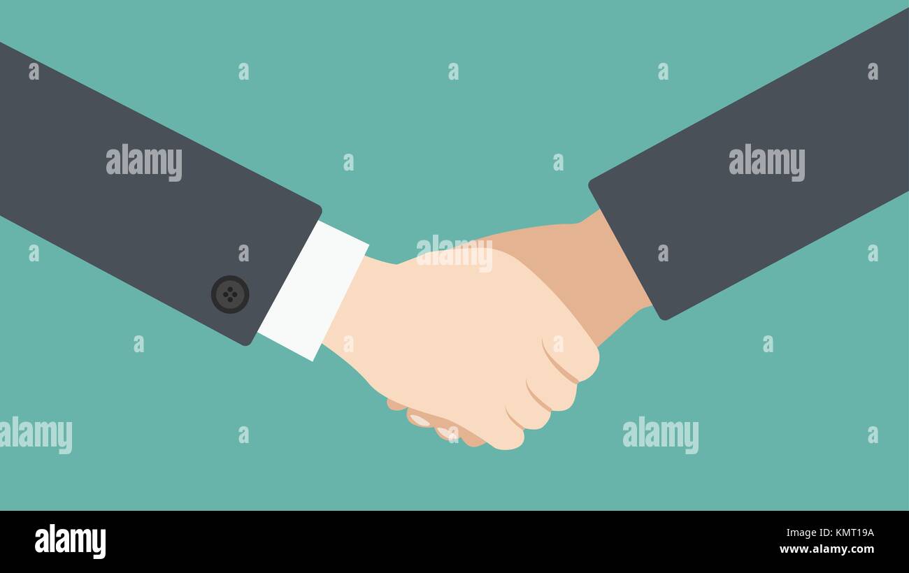 Handshake icon. Flat design style modern vector illustration. Isolated ...