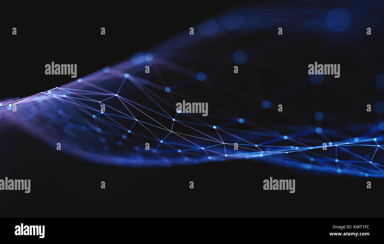 Blue connecting lines,illustration Stock Photo - Alamy
