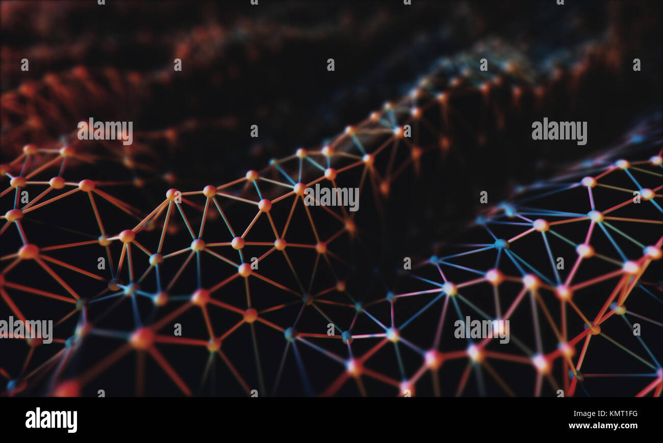 Connecting lines and dots,illustration Stock Photo - Alamy