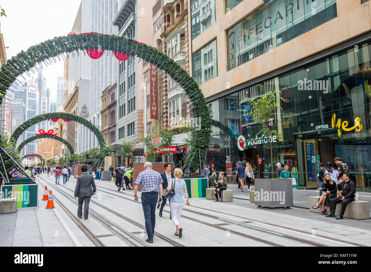 The first section of the Sydney CBD light rail is completed along ...