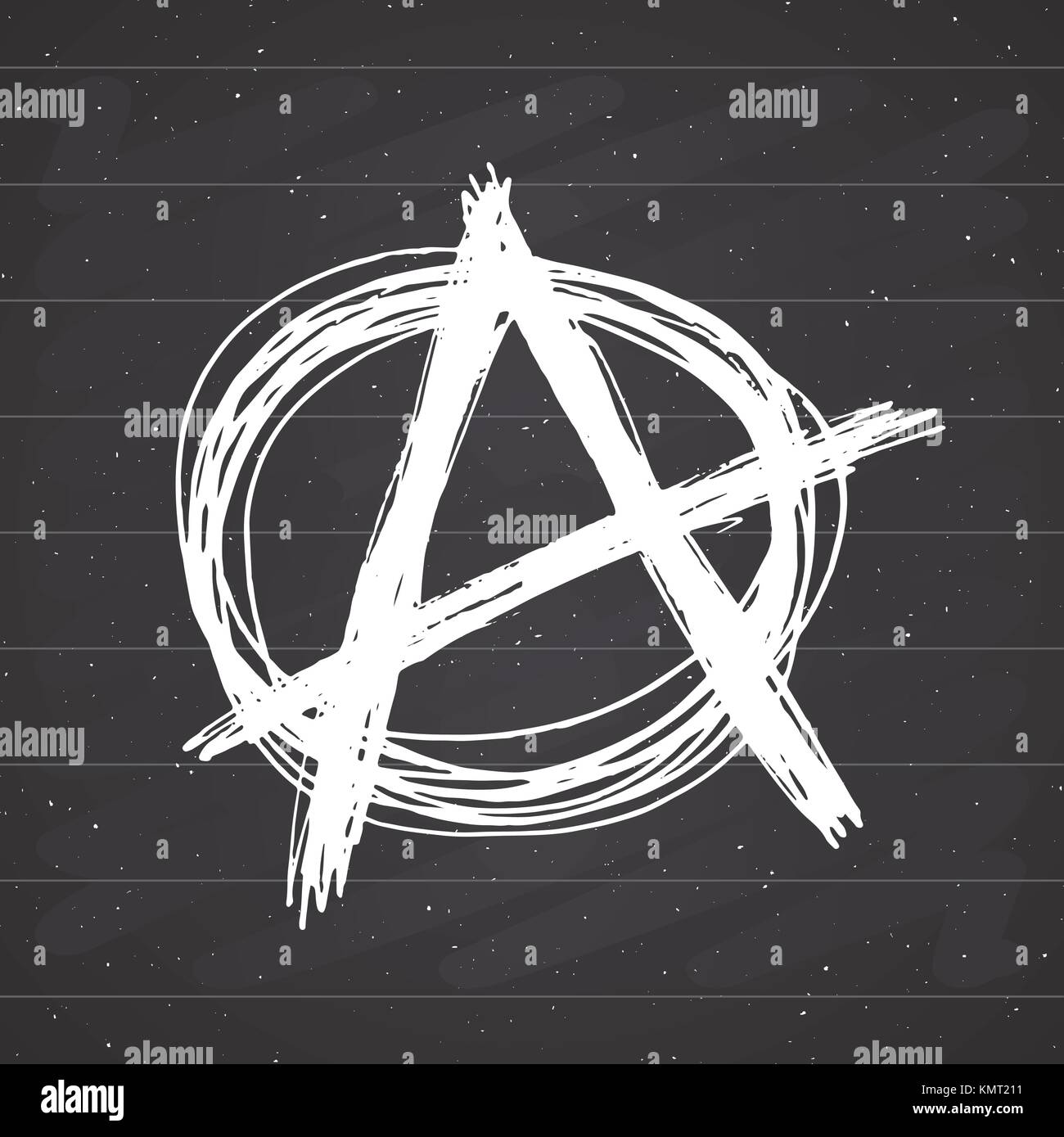 Anarchy sign hand drawn sketch. Textured grunge punk symbol. vector ...