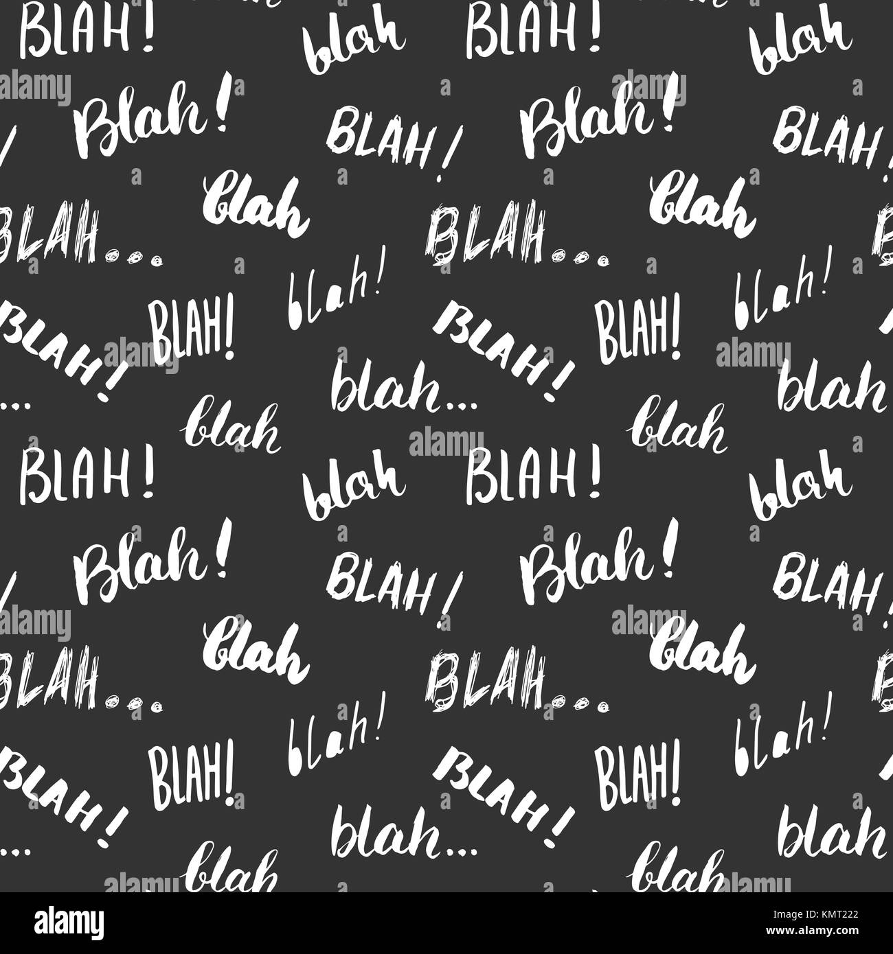 Blah, blah words hand written seamless pattern vector illustration ...