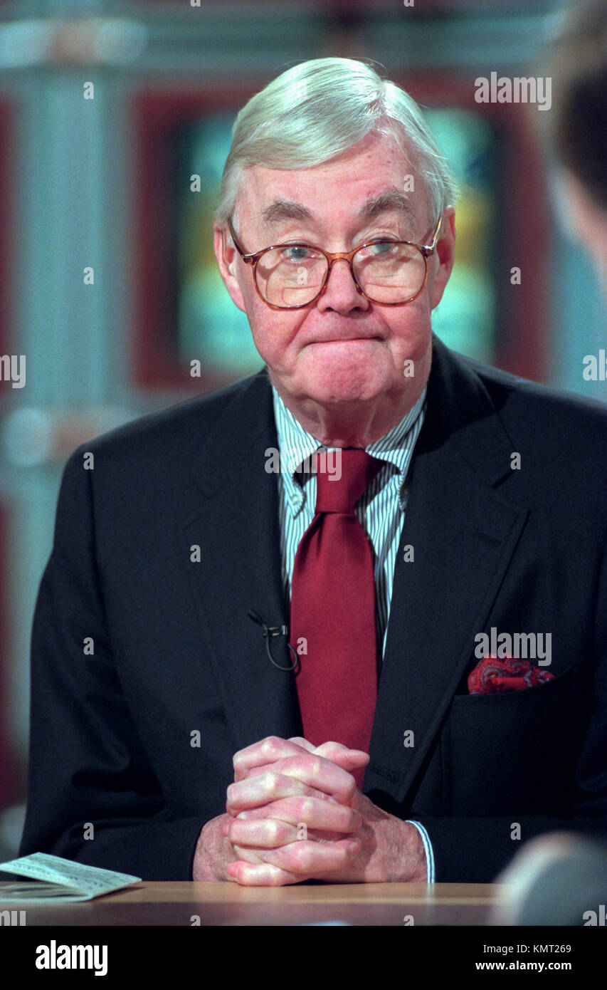 Senator Daniel Patrick Moynihan discusses the possible Senate trial of ...