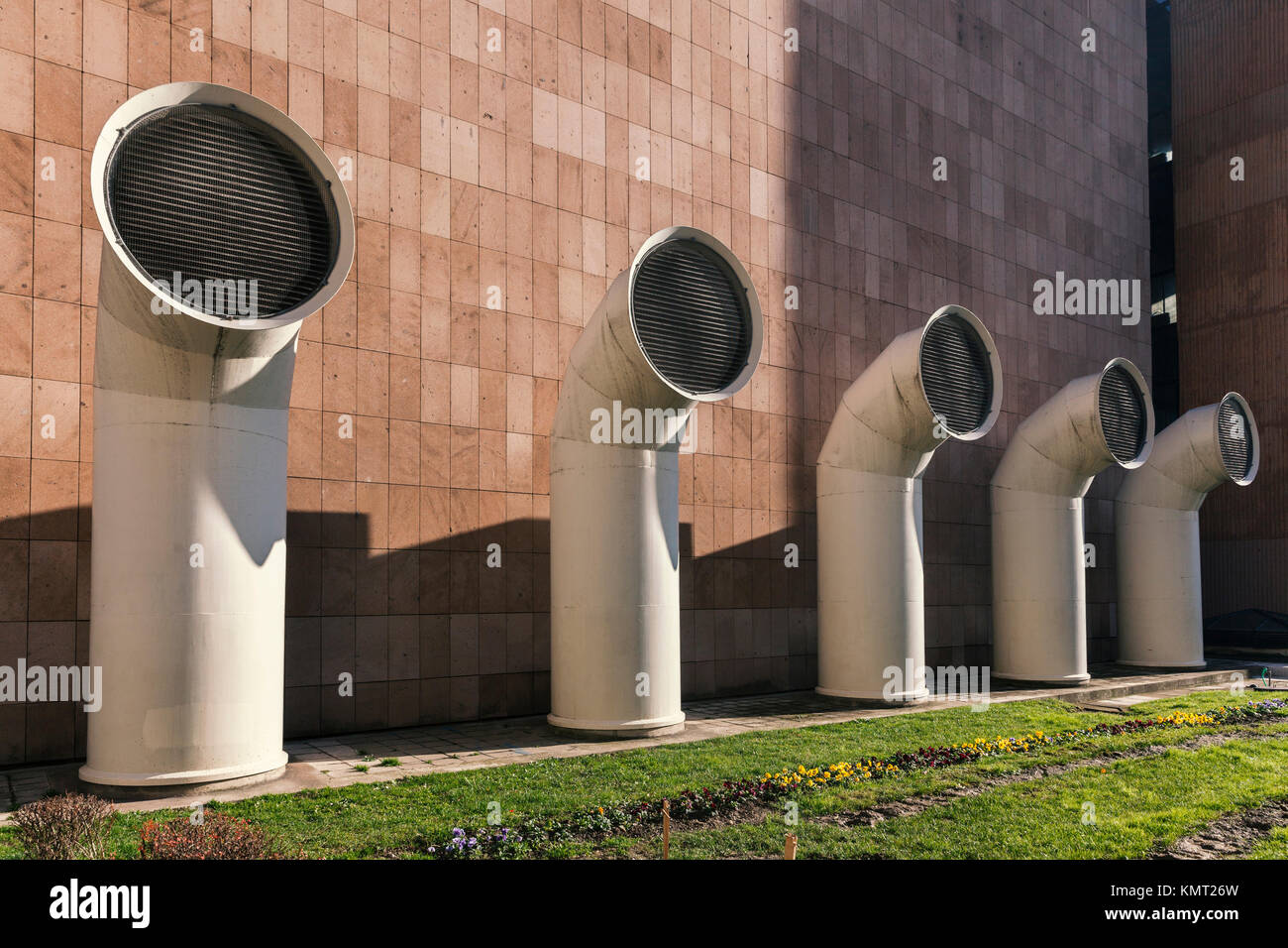 external industrial ventilation, big metal pipes Stock Photo - Alamy
