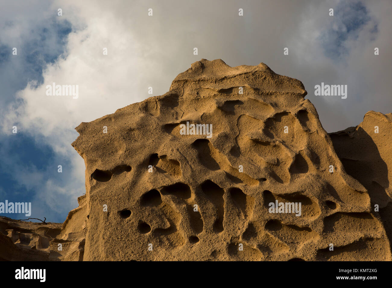Vlichada black beach, Santorini island, Greece. Pumice rocks geological ...