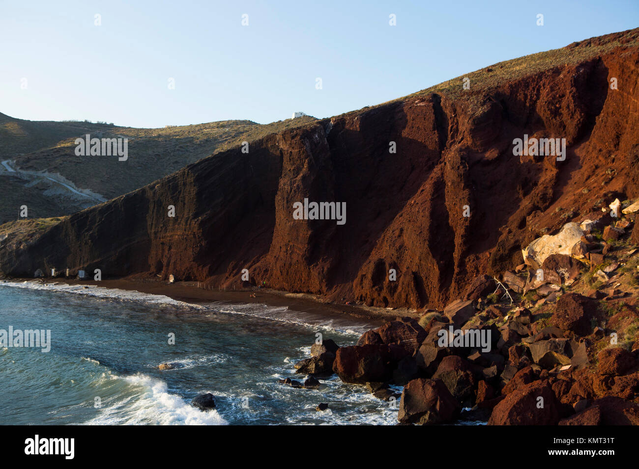 Red Beach of Santorini island, Greece Stock Photo - Alamy