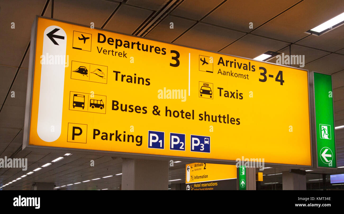 Electric aviation information board for passengers at the airport Stock ...