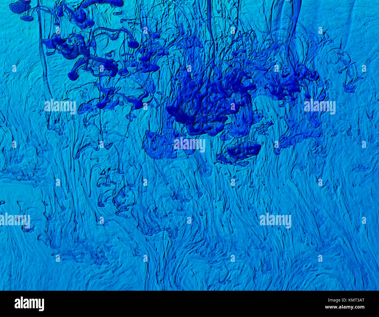 Abstract Blue Acrylic Paint Background Stock Photo - Alamy