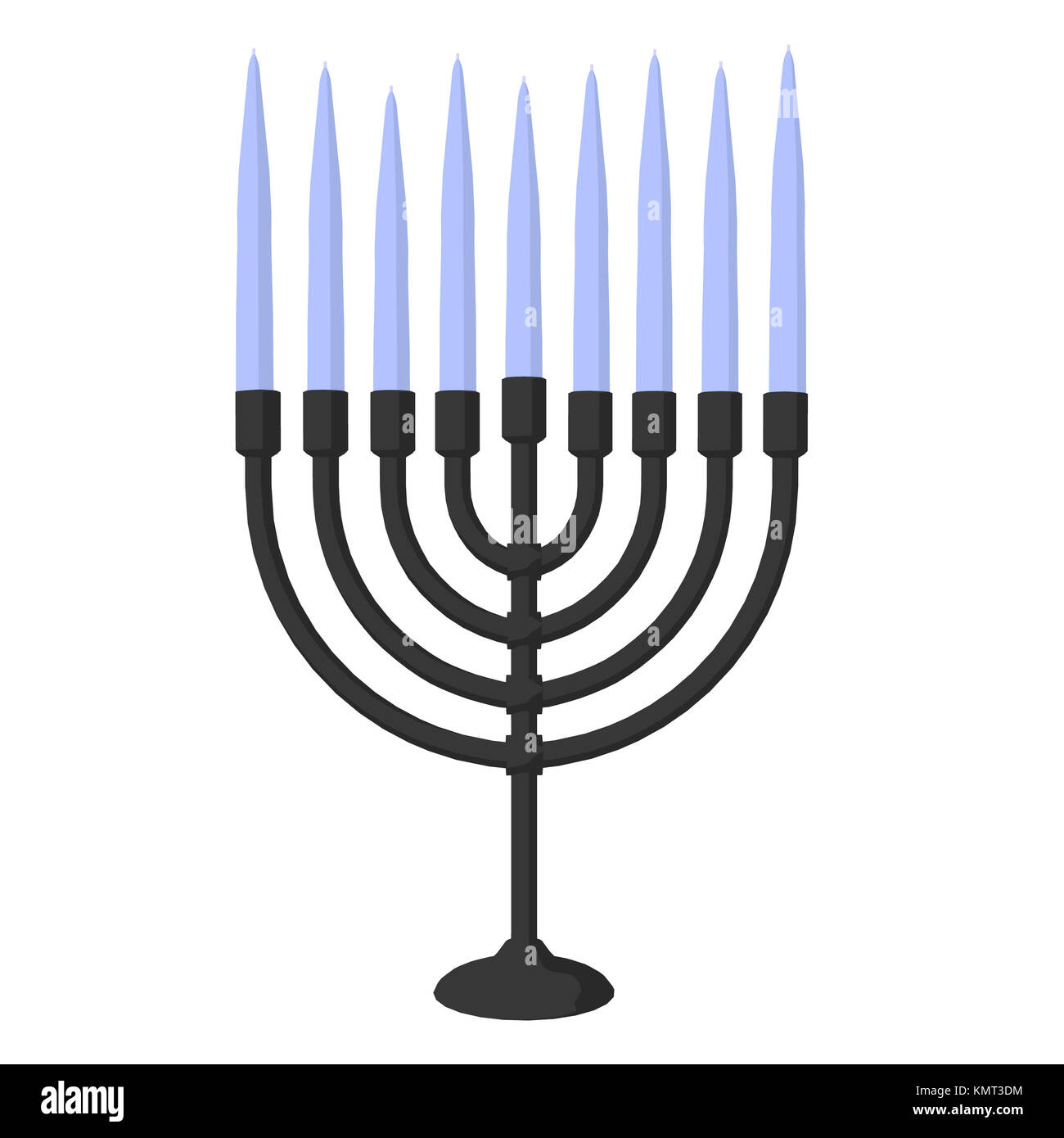 Menorah on a white background Stock Photo - Alamy