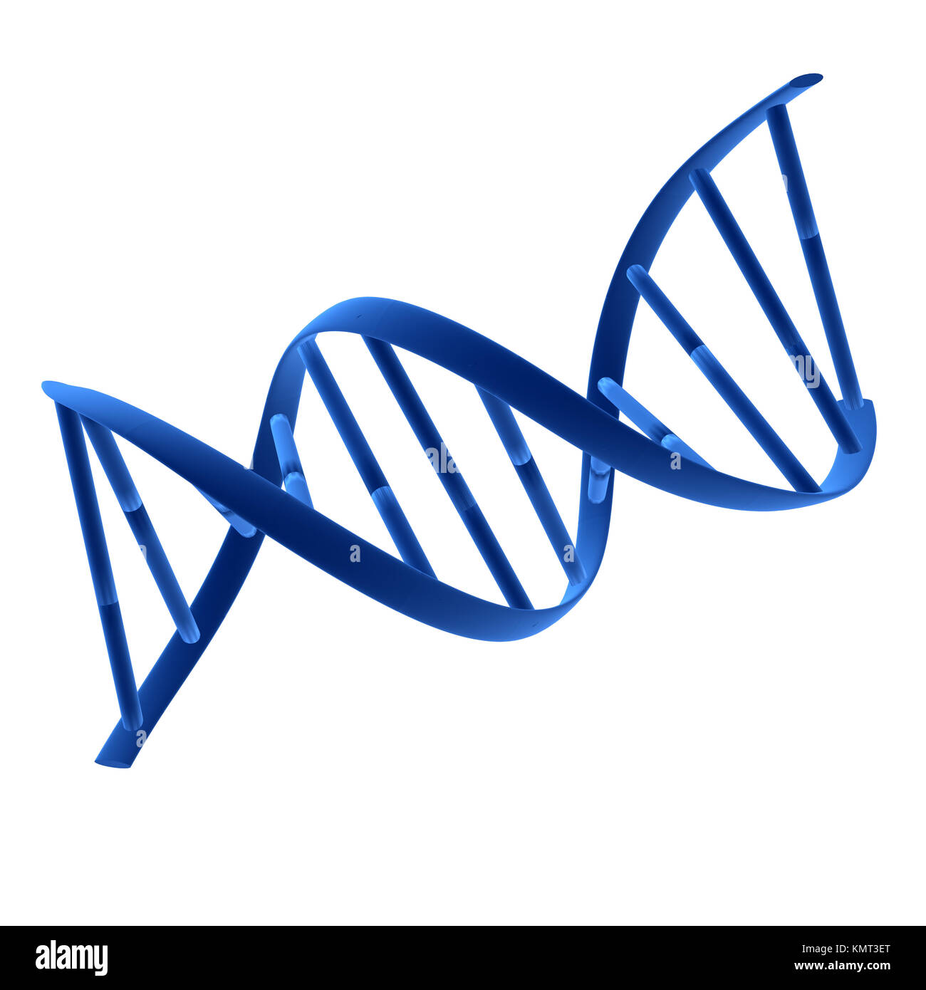 Blue dna illustration on a white background Stock Photo - Alamy