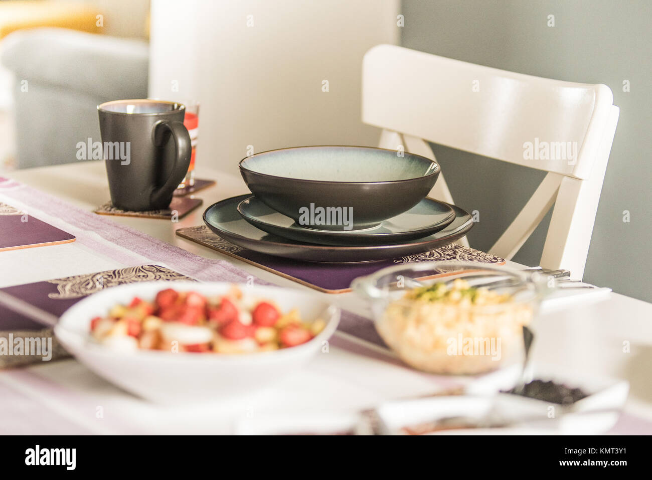 Morning Buffet Table with Fresh Fruits, Tasty Food, Aromatic Coffee ...