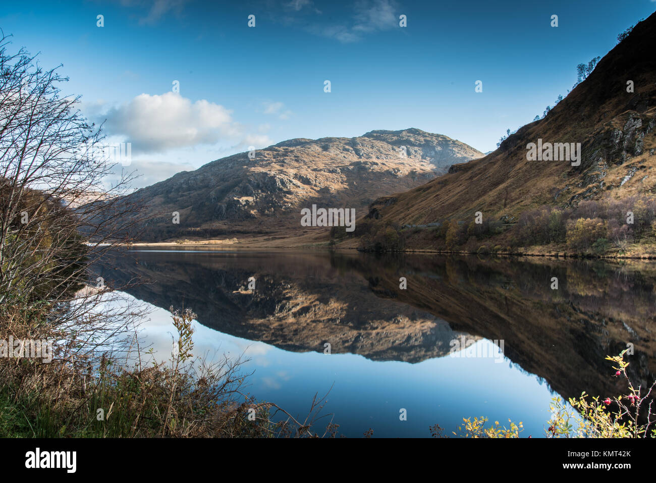 Golden Fall Scenery in Scottish Highlands - Colorful Trees, Water ...