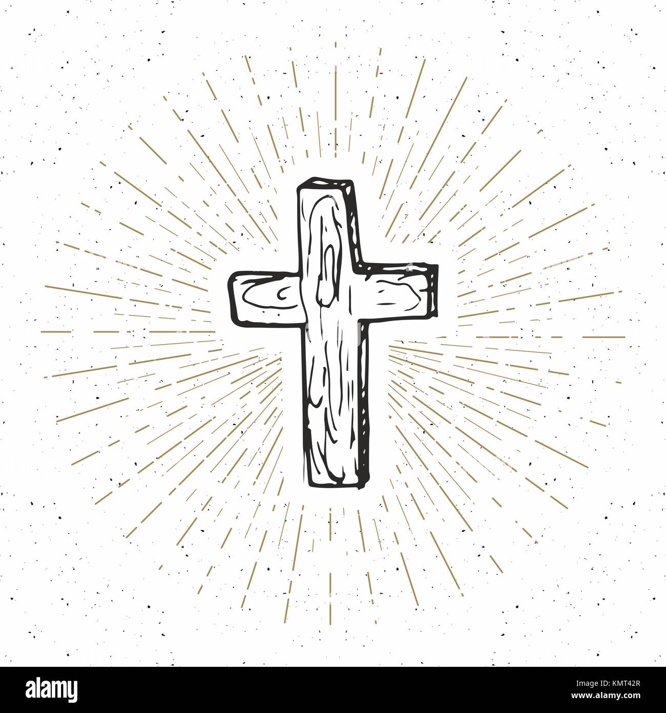 Vintage label, Hand drawn Christian cross, religious sign, crucifix ...