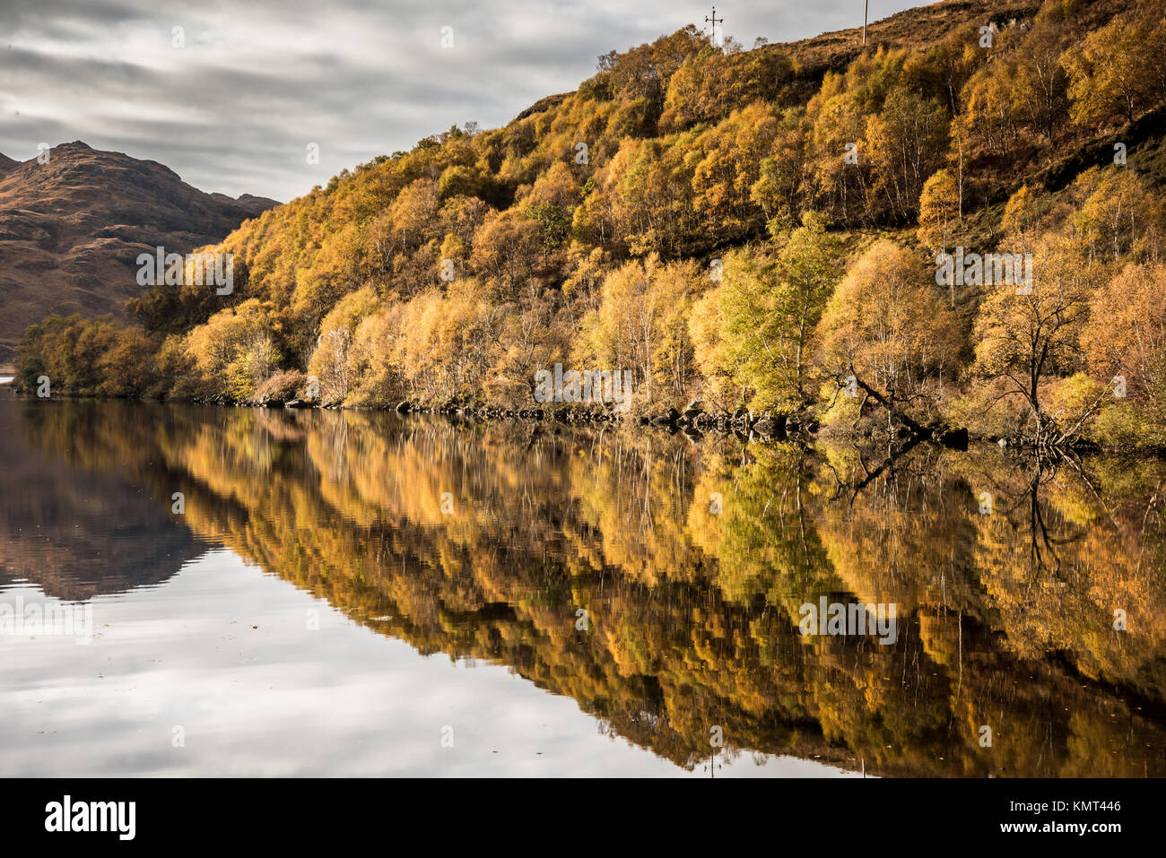 Golden Fall Scenery in Scottish Highlands - Colorful Trees, Water ...