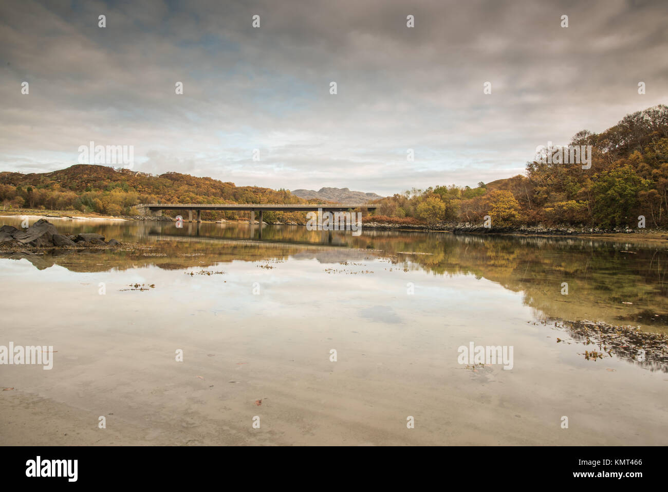 Golden Fall Scenery in Scottish Highlands - Colorful Trees, Water ...