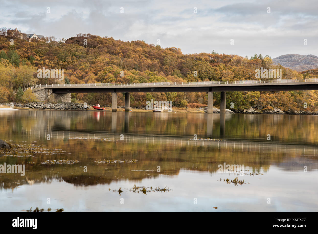 Golden Fall Scenery in Scottish Highlands - Colorful Trees, Water ...