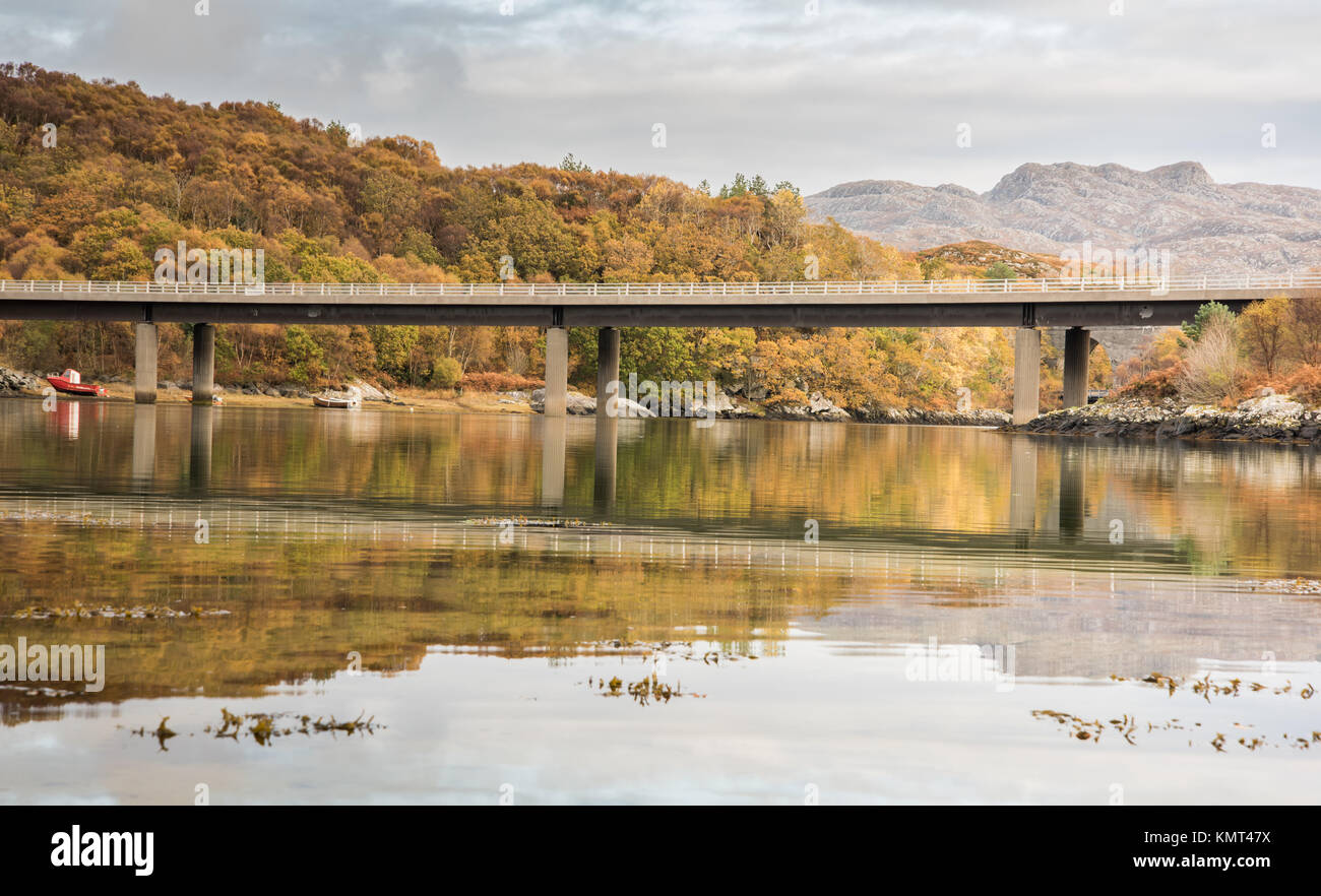 Golden Fall Scenery in Scottish Highlands - Colorful Trees, Water ...