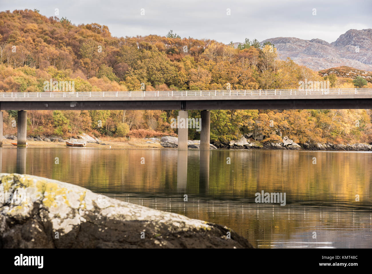 Golden Fall Scenery in Scottish Highlands - Colorful Trees, Water ...