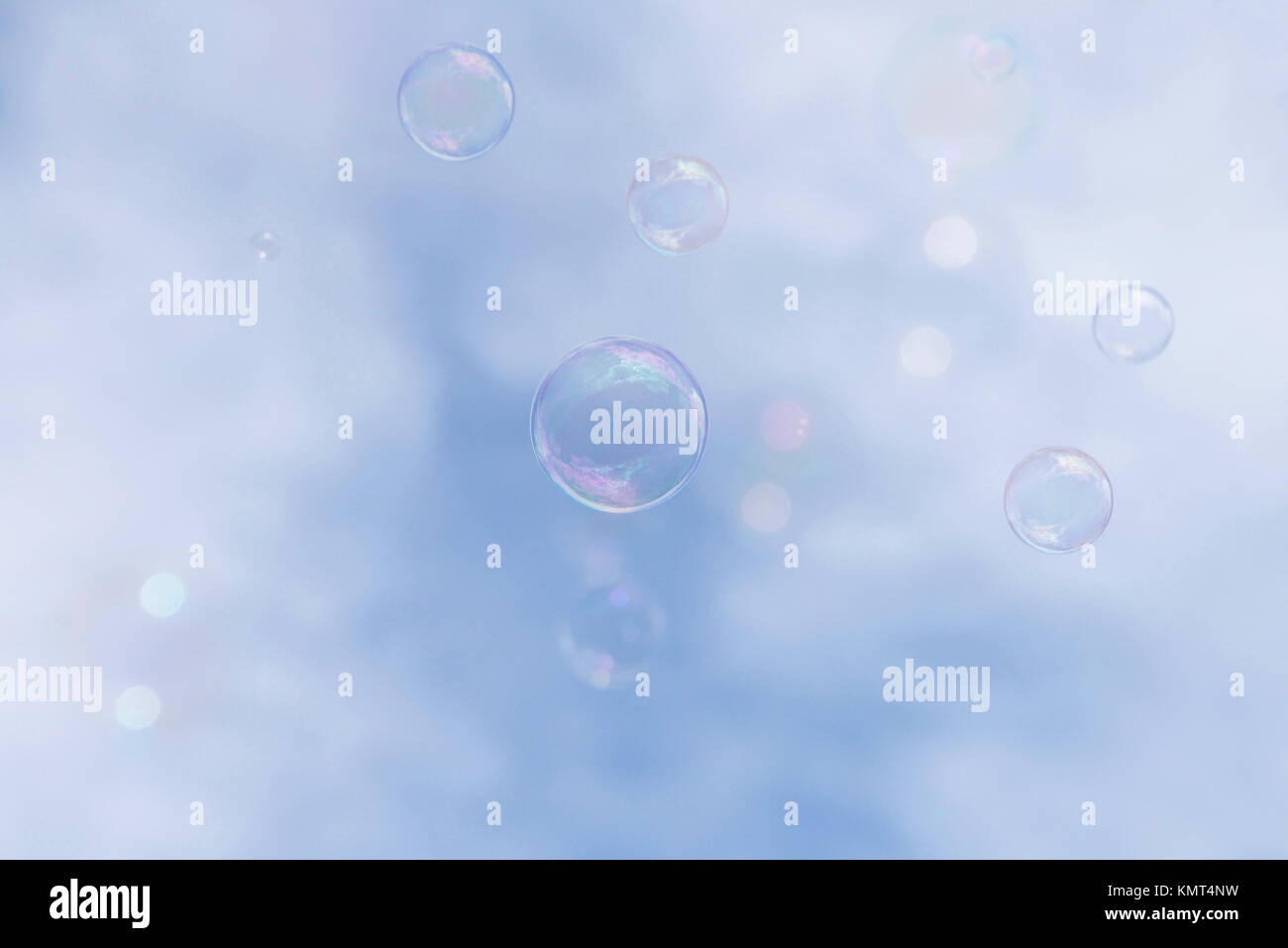 Soap bubbles floating up into the sky. There is nothing more magical to ...